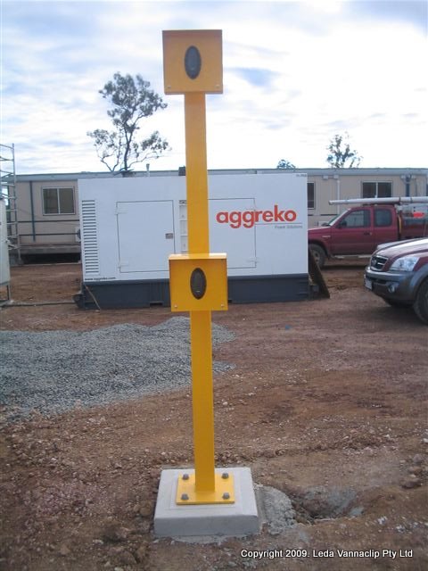 Double card reader bollards | Leda Security Products