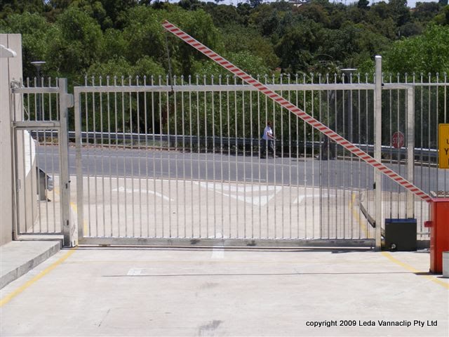 Track mounted slide gate | Leda Security Products