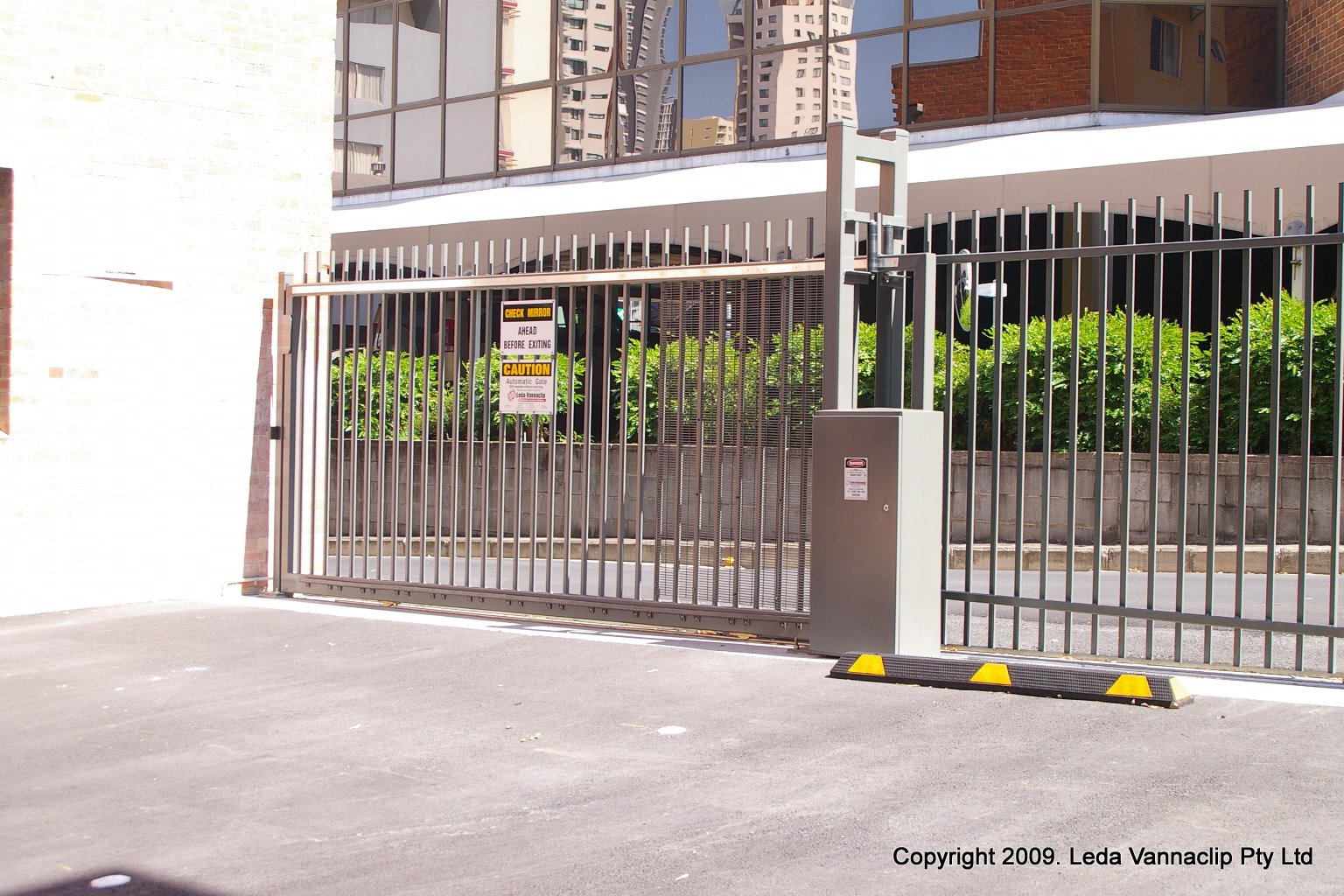 Industrial track mounted slide gate | Leda Security Products