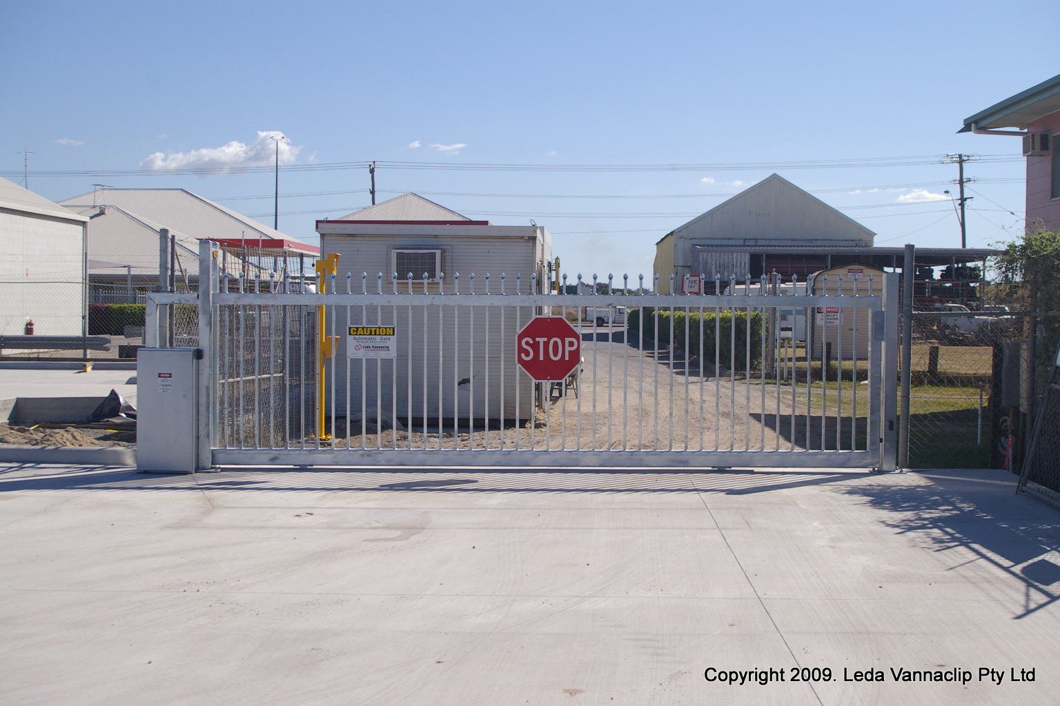 Track mounted slide gate | Leda Security Products