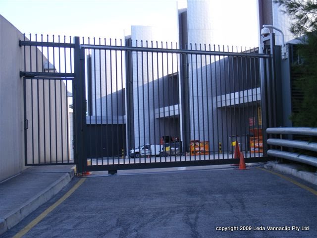 Track mounted slide gate | Leda Security Products