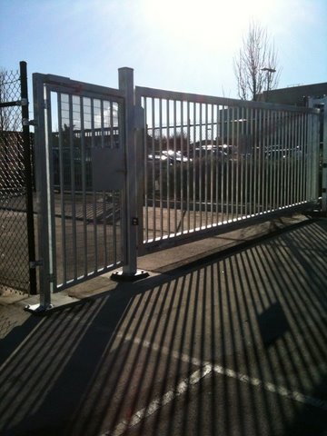 Pedestrian swing gate in frame | Leda Security Products