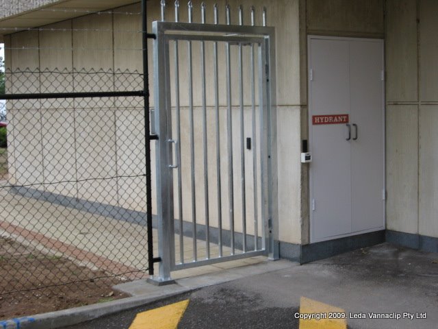 Pedestrian swing gate in frame | Leda Security Products