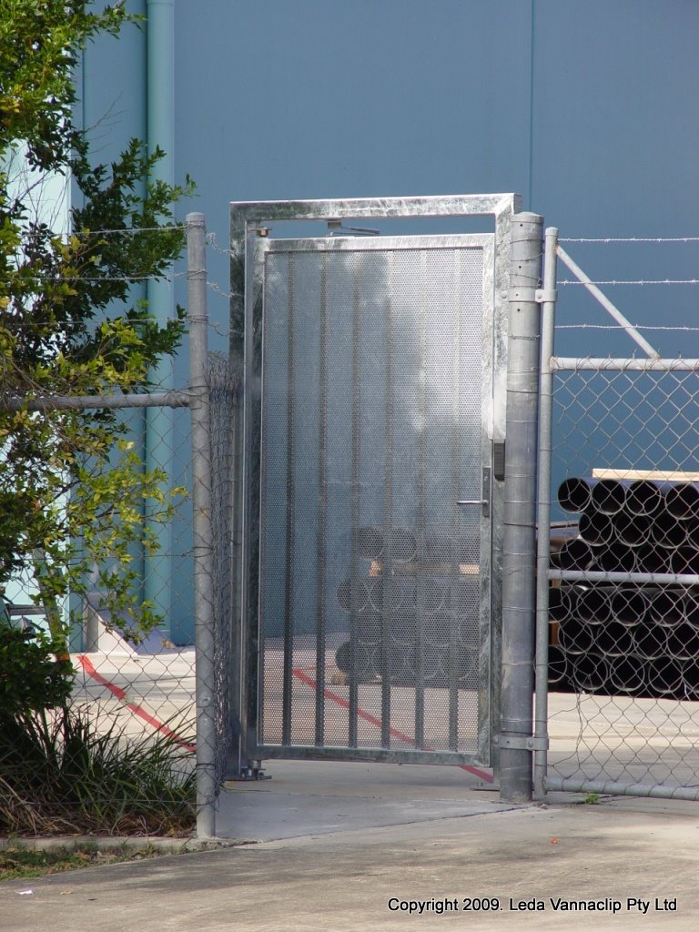 Pedestrian swing gate in frame | Leda Security Products