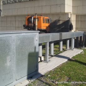 Security sliding boom gate | Leda Security Products