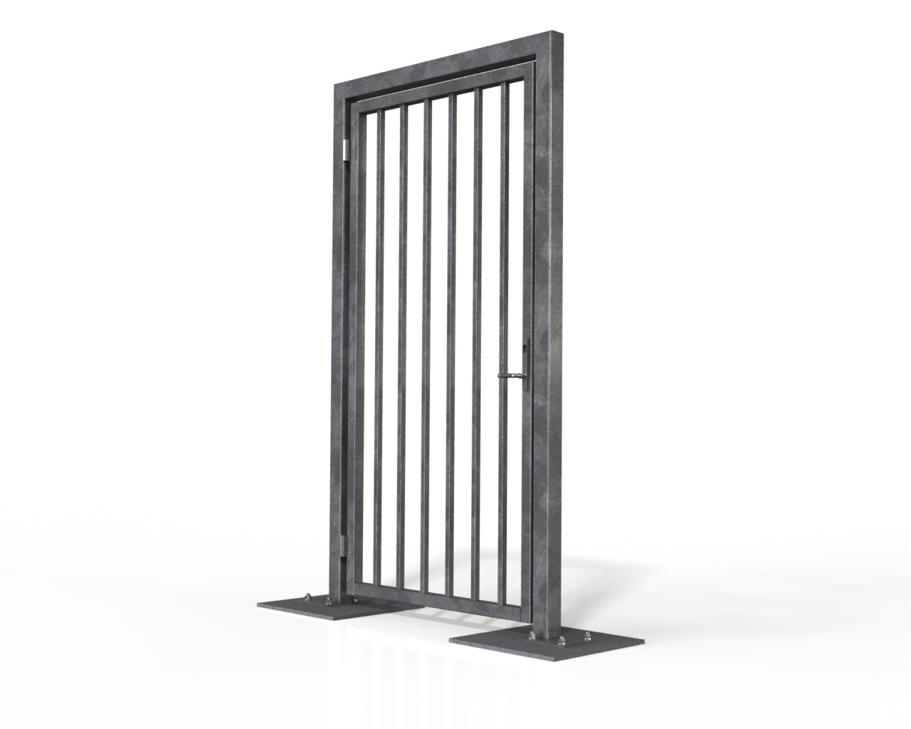 Pedestrian swing gate in frame | Leda Security Products