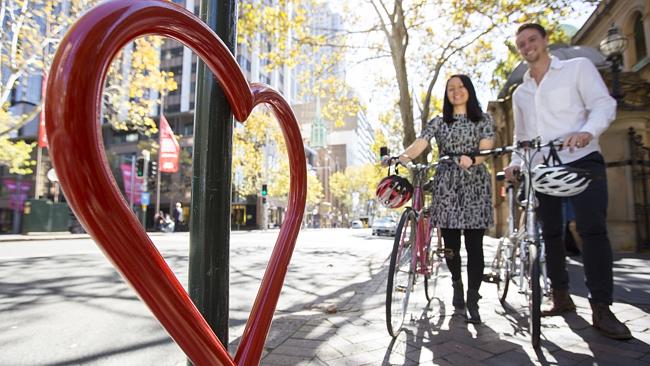 Heart shaped bike racks | Leda Security Products