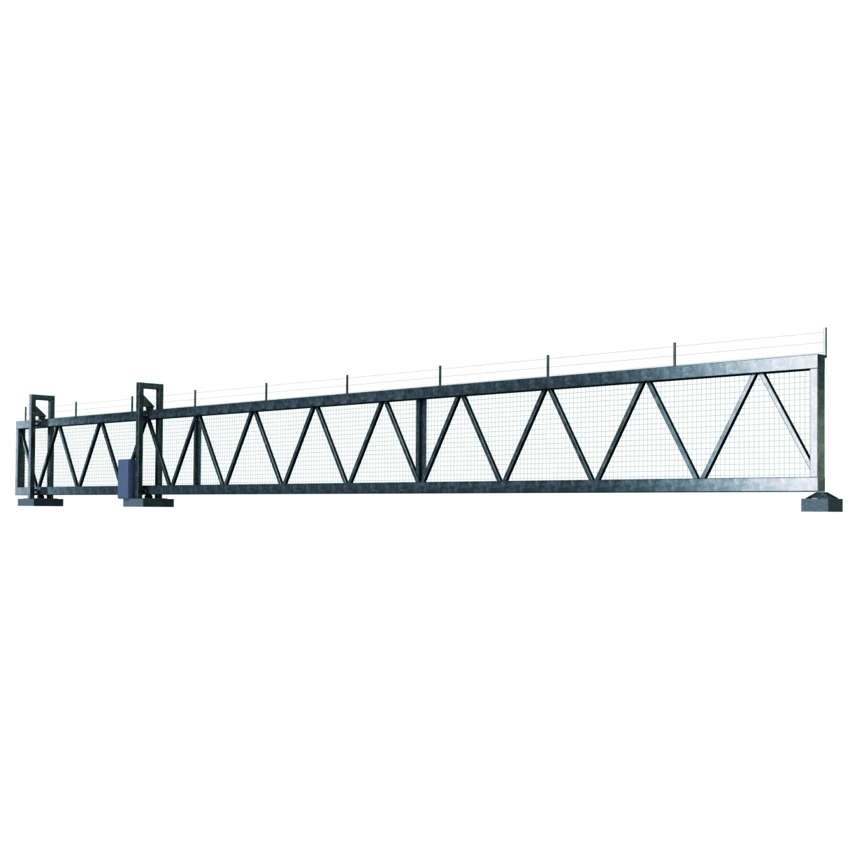 Security 20m span cantilever gate | Leda Security Products