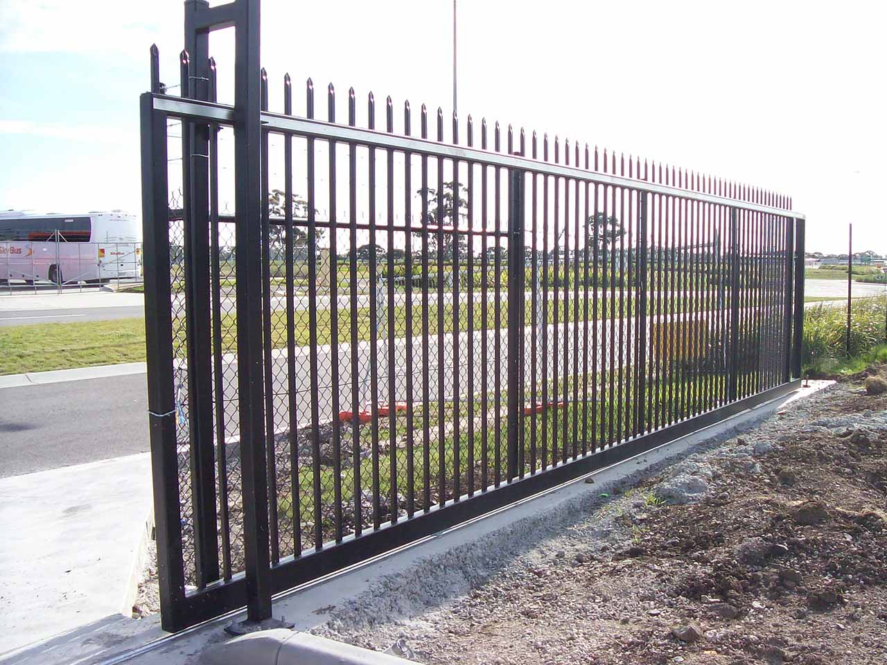 Industrial full height track gate | Leda Security Products