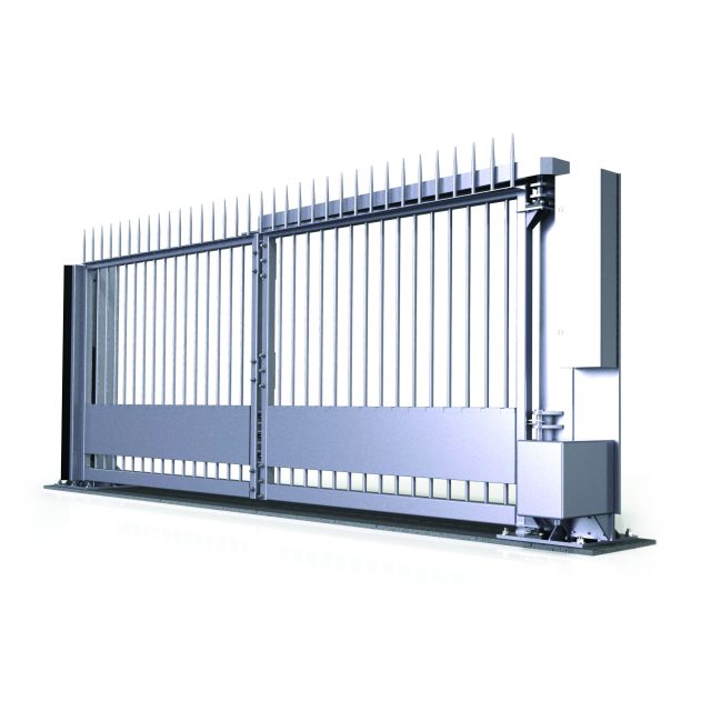 High security trackless bi-fold gate | Leda Security Products