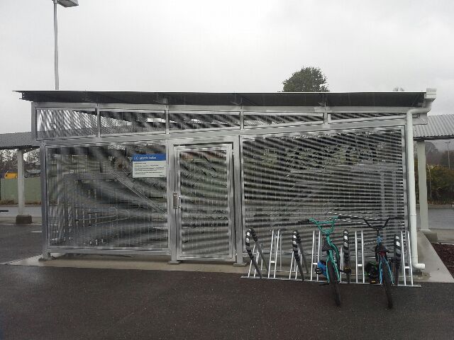 Horizontal Double Bike Cage - MHBC21 | Leda Security Products