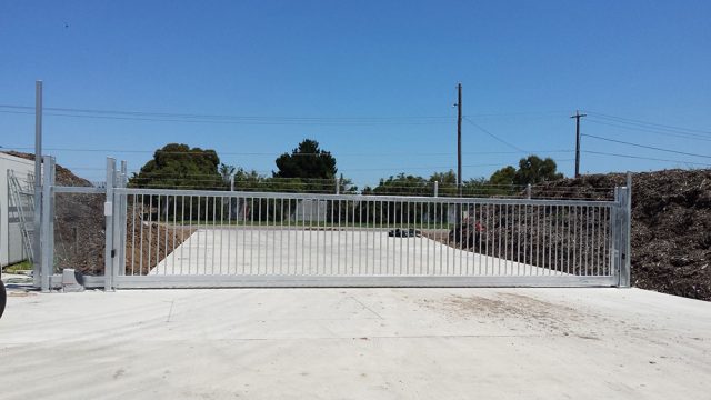 Security sliding gate installed | Leda Security Products