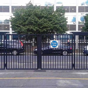 Bi-folding trackless speed gate | Leda Security Products